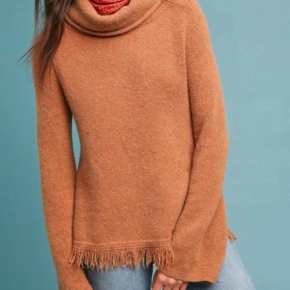 Anthropologie Akemi + Kin Camel Mock Neck Sweater Wit… - Gem